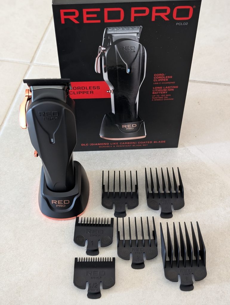 Red Pro - Professional Cordless Clipper - Matte Black (Charging Stand ...