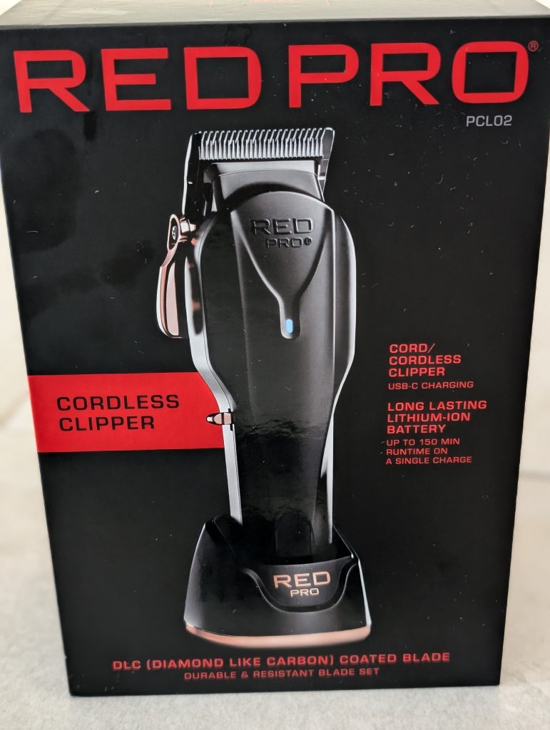 Red Pro - Professional Cordless Clipper - Matte Black (Charging Stand ...