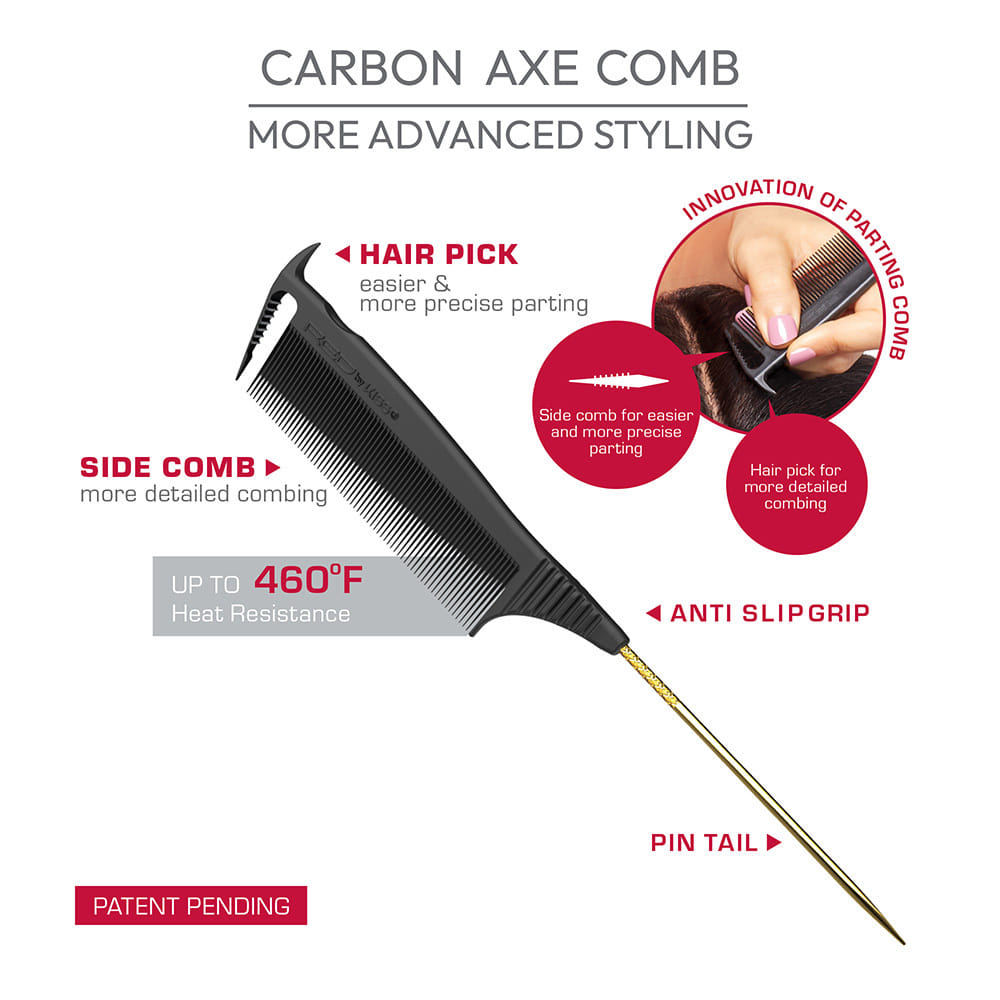 Carbon Axe Parting Comb - Ivy Beauty