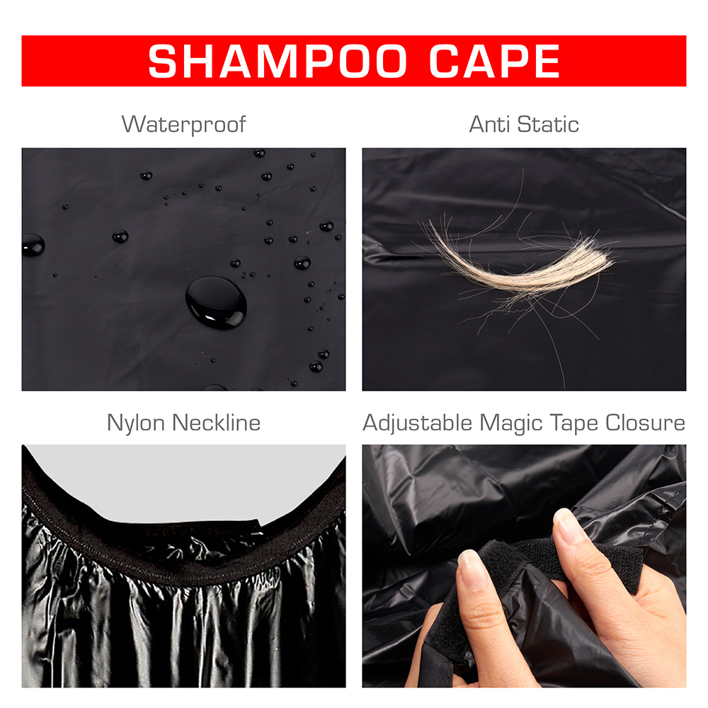 Red by Kiss - Shampoo Soft Vinyl Cape - Black