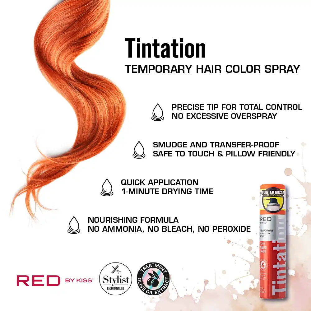 Red by Kiss - Tintation Color Spray Vibrant Collection - Mango Tango