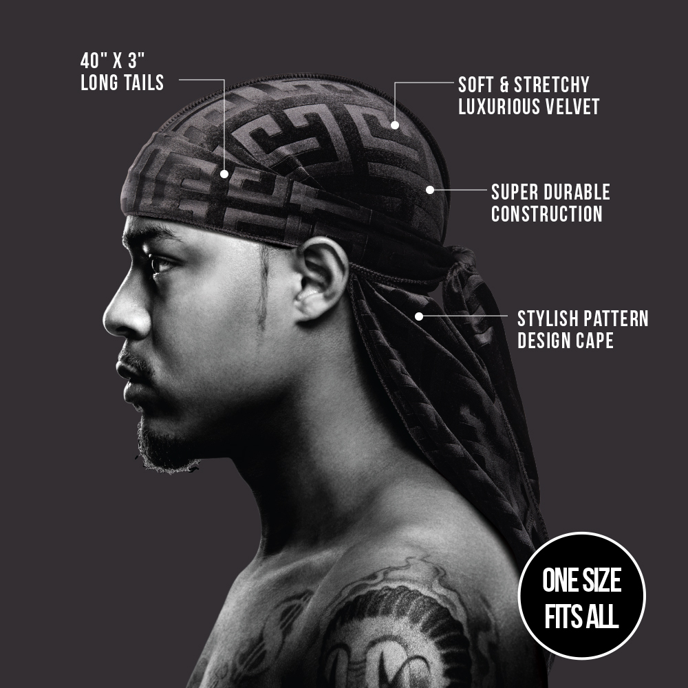 BOW WOW X Power Wave Pattern Velvet Durag - Ivy Beauty