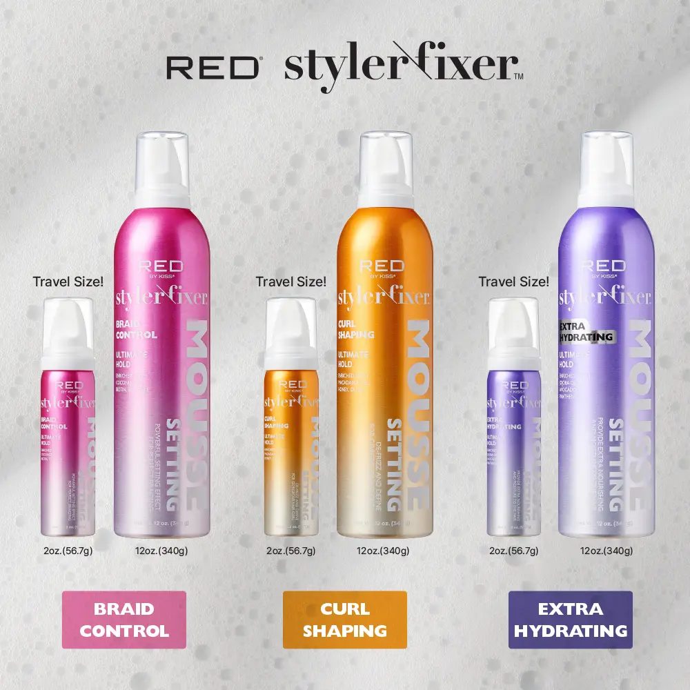 Red by Kiss - Frizz Control Setting Mousse For Braid And Curls