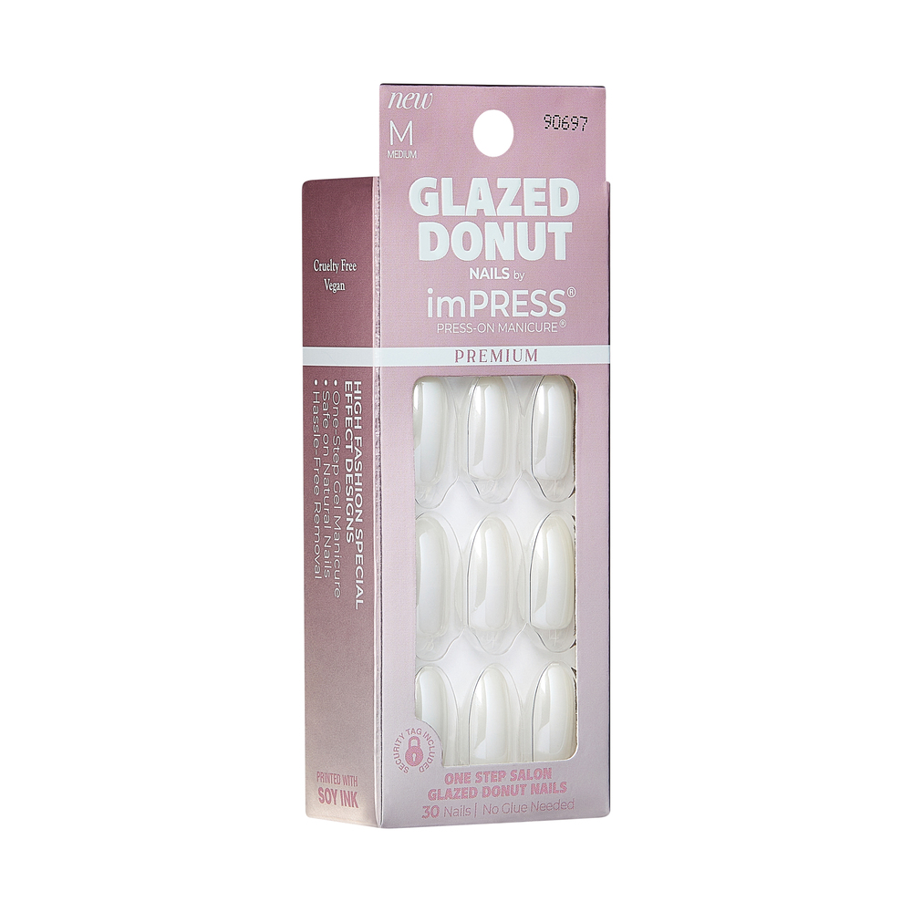 Kiss - imPRESS Premium Glazed Donut Press On Nails - Vanilla Glazed