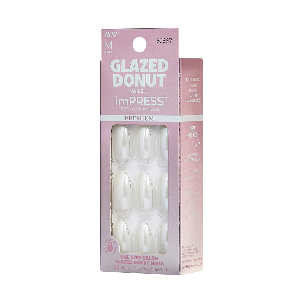 imPRESS Premium Glazed Donut Press On Nails - Vanilla Glazed - Ivy Beauty