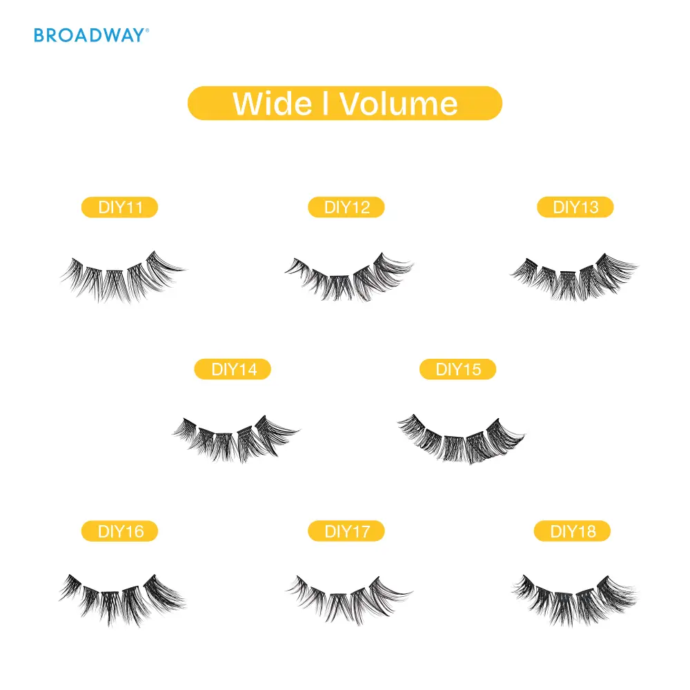 Broadway - Volume DIY Cluster Lashes - Full, Fluffy Lash Extensions (56 ...
