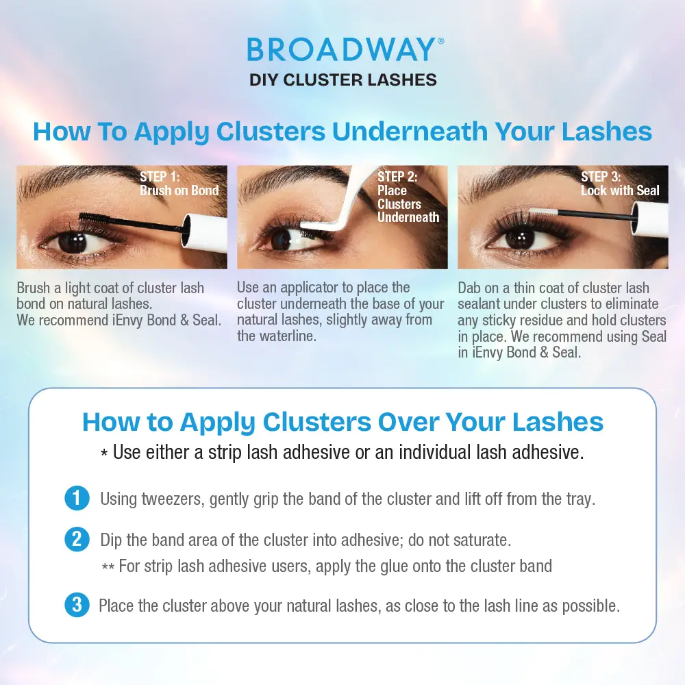 Broadway - Volume DIY Cluster Lashes - Full, Fluffy Lash Extensions (56 ...