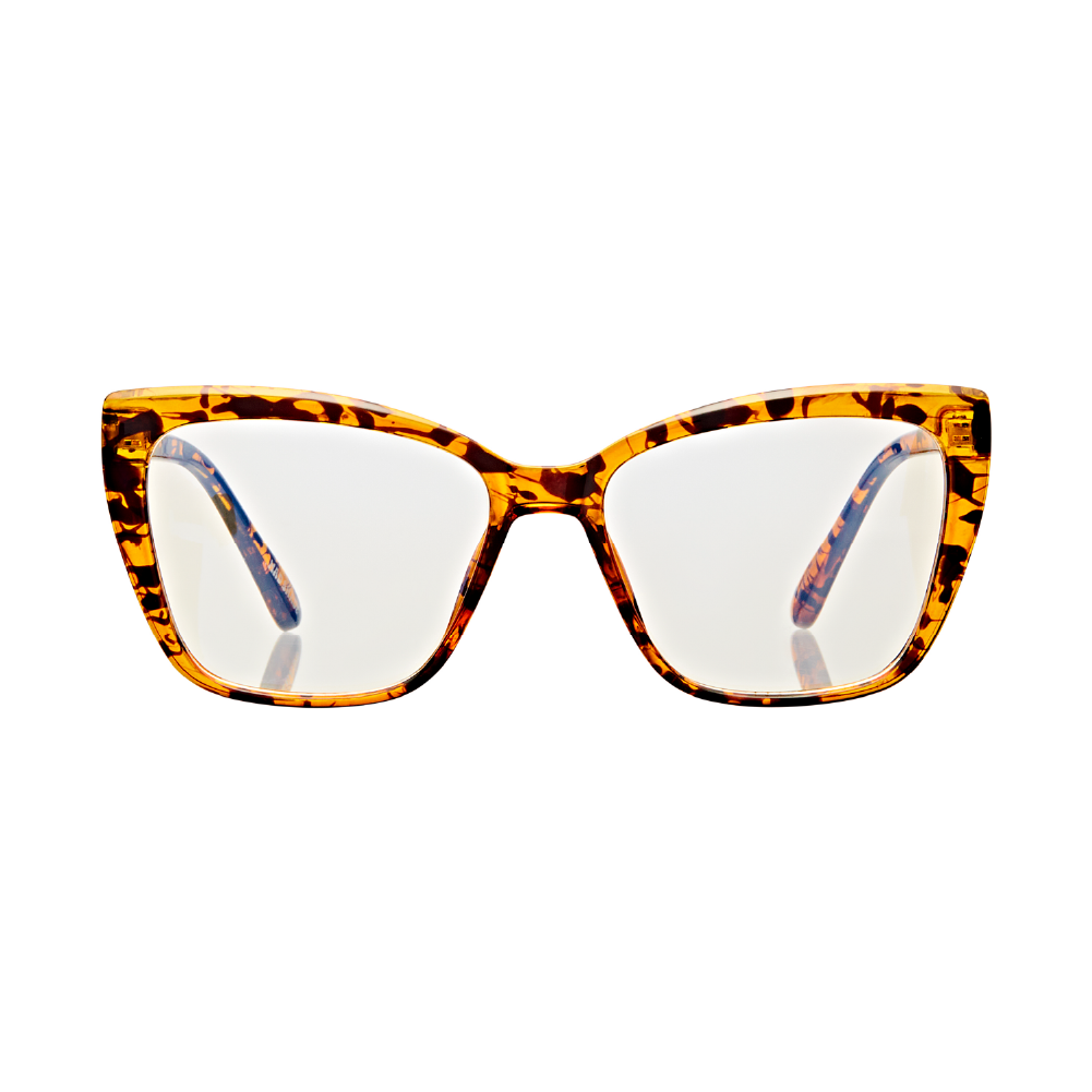 Mad Shade - Bold Tortoise Cat Eye Frame with Blue Light Lens Glasses ...