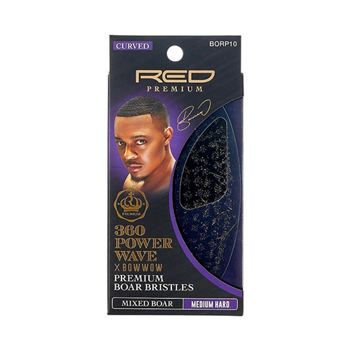 Red by Kiss - BOW WOW X 360 Power Wave Medium Hard Boar Brush