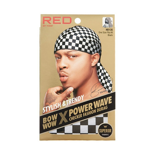 Red by Kiss - BOW WOW X Power Wave Checker Fashion Durag