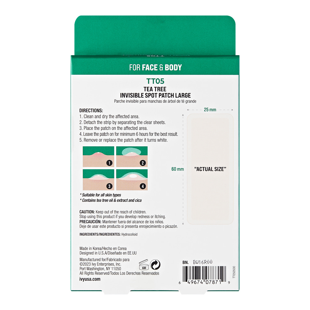 Kiss New York Professional - Tea Tree Invisible Spot Patch Large