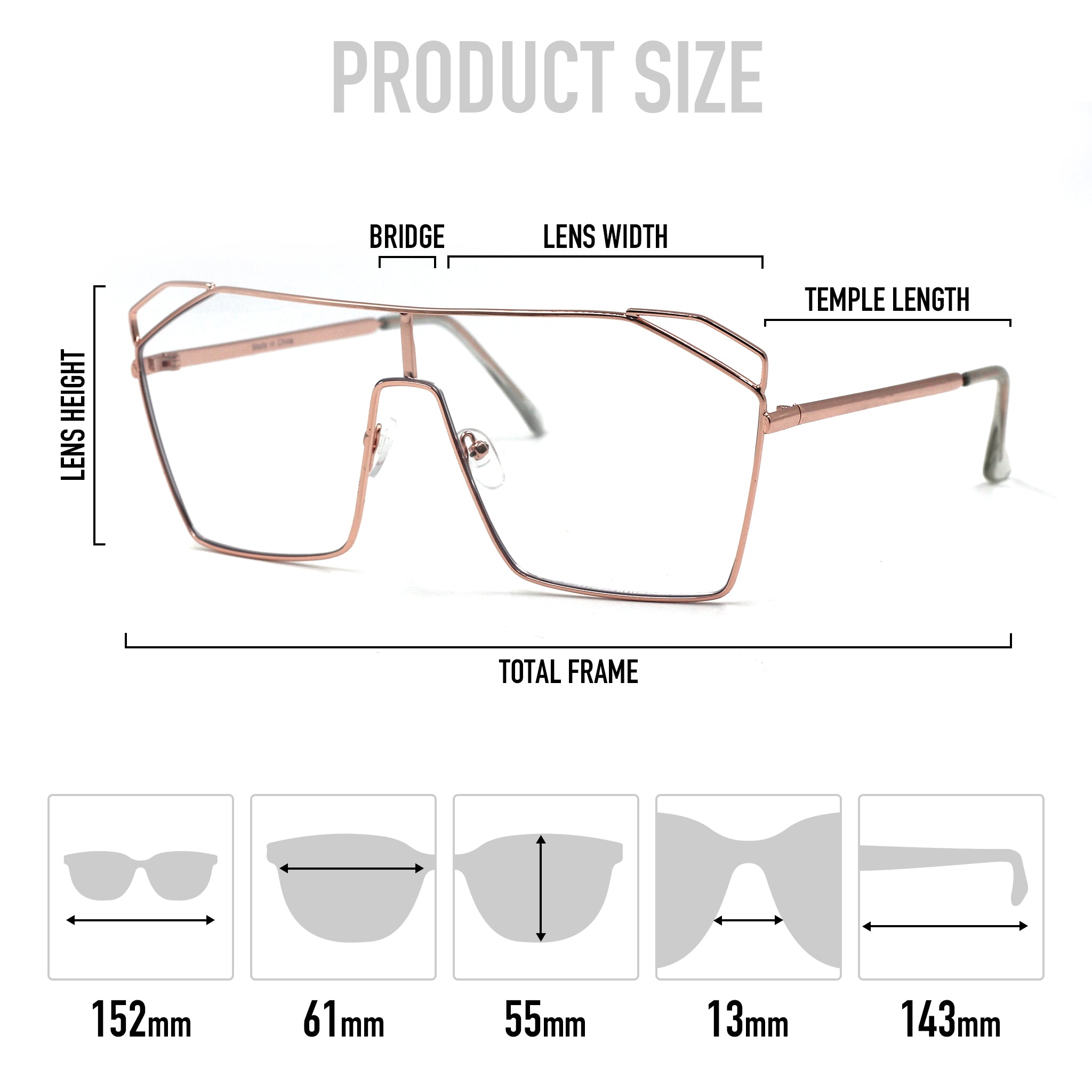 Mad Shade - Clear Metal Frame Shades #30